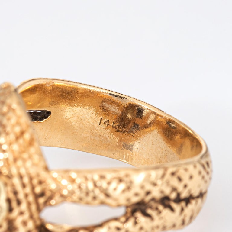Antique Victorian Snake Ring 14k Yellow Gold Serpent Band Fine Jewelry ...