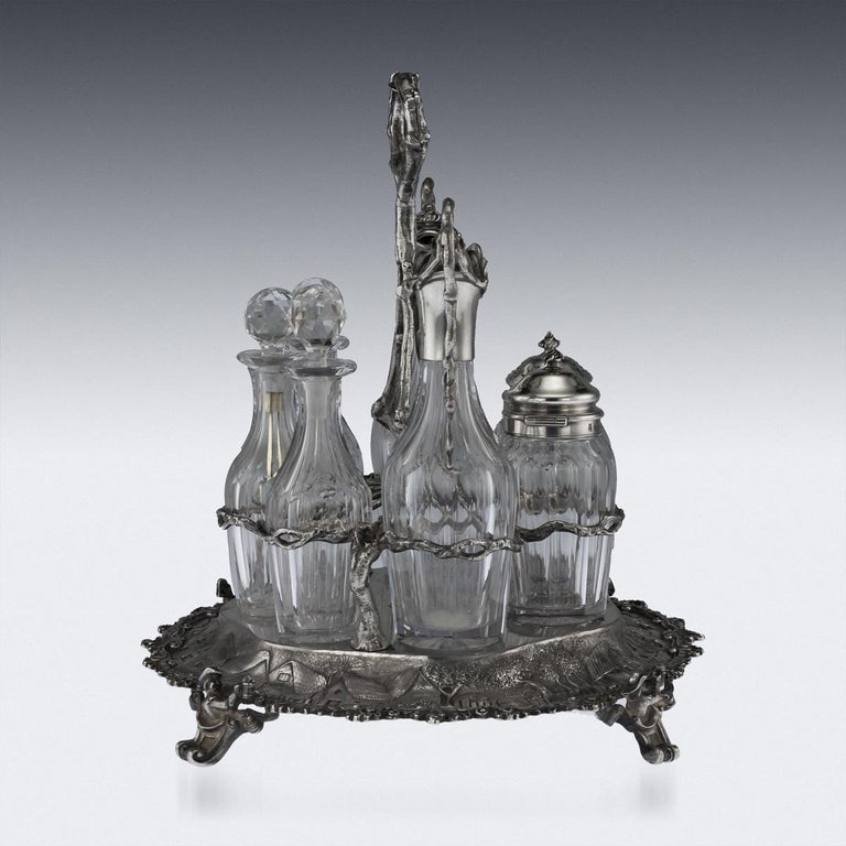 Antique Victorian Solid Silver Condiment Set, Hunt and Roskell, circa ...