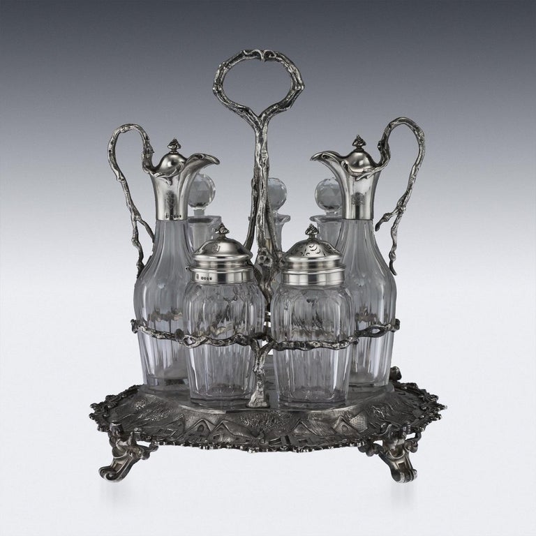 Antique Victorian Solid Silver Condiment Set, Hunt and Roskell, circa ...