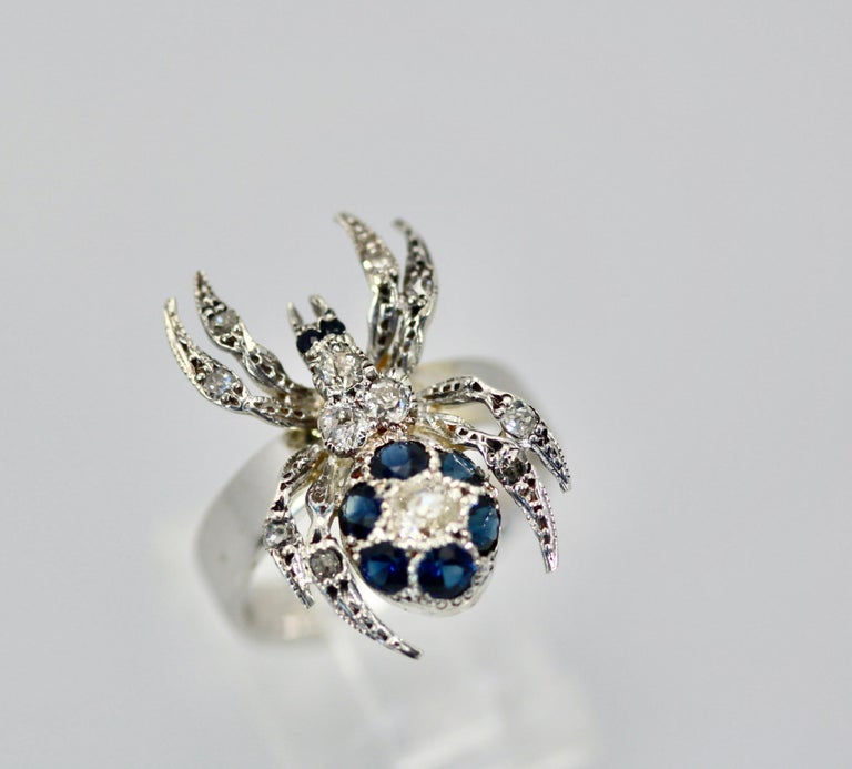 Antique Victorian Spider Ring 14K For Sale at 1stDibs