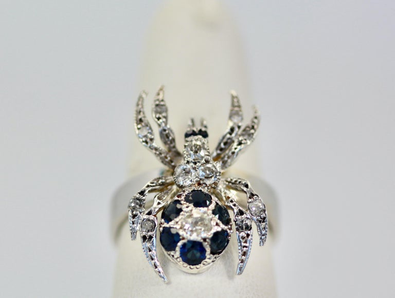 Antique Victorian Spider Ring 14K For Sale at 1stDibs