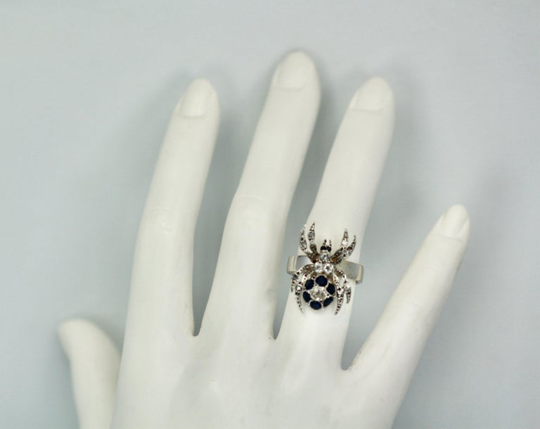 Antique Victorian Spider Ring 14K For Sale at 1stDibs