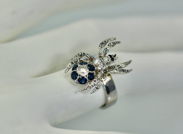 Antique Victorian Spider Ring 14K For Sale at 1stDibs