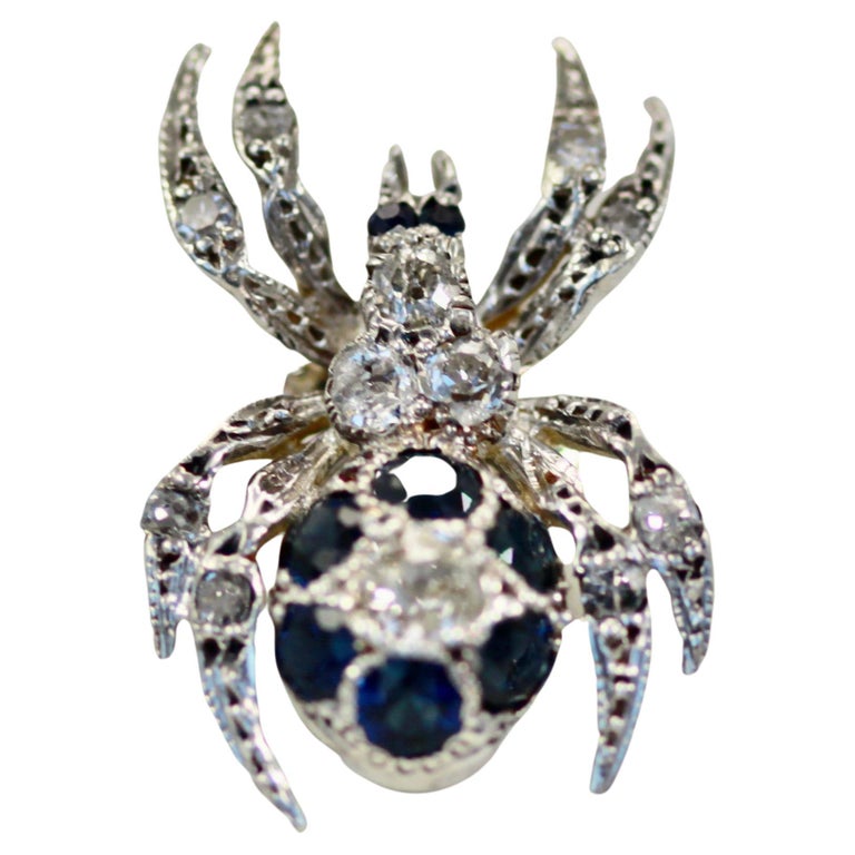 Antique Victorian Spider Ring 14K For Sale at 1stDibs