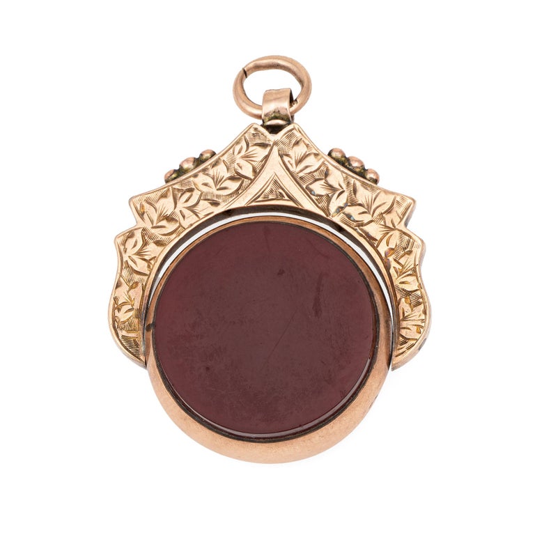 Antique Victorian Spinning Fob 9k Rose Gold Bloodstone Carnelian Charm ...