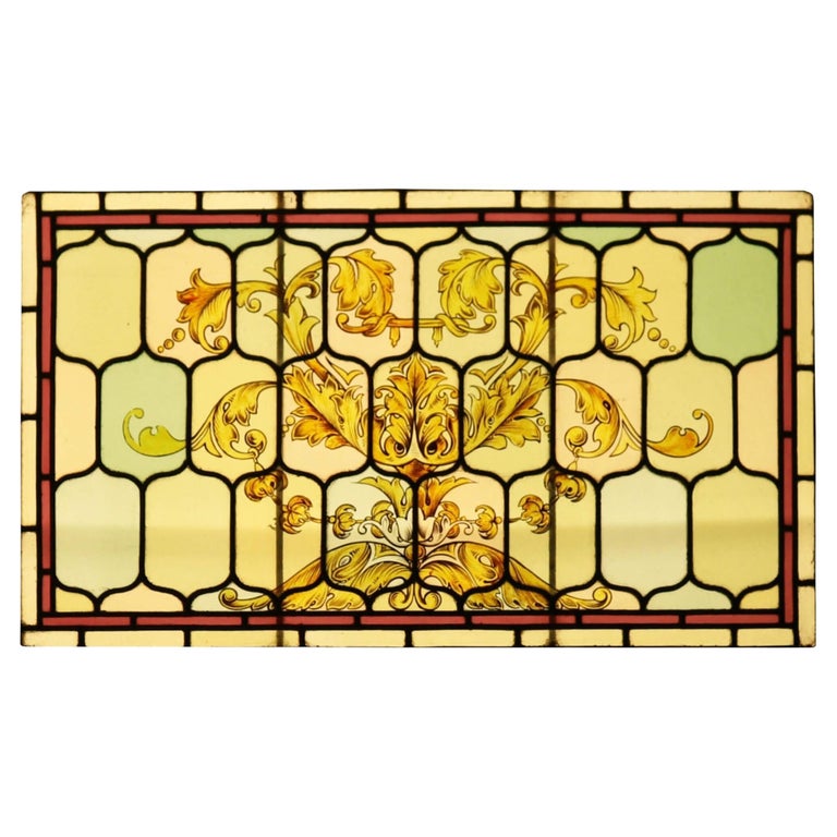 Antique Victorian Stained Glass Window For Sale at 1stDibs