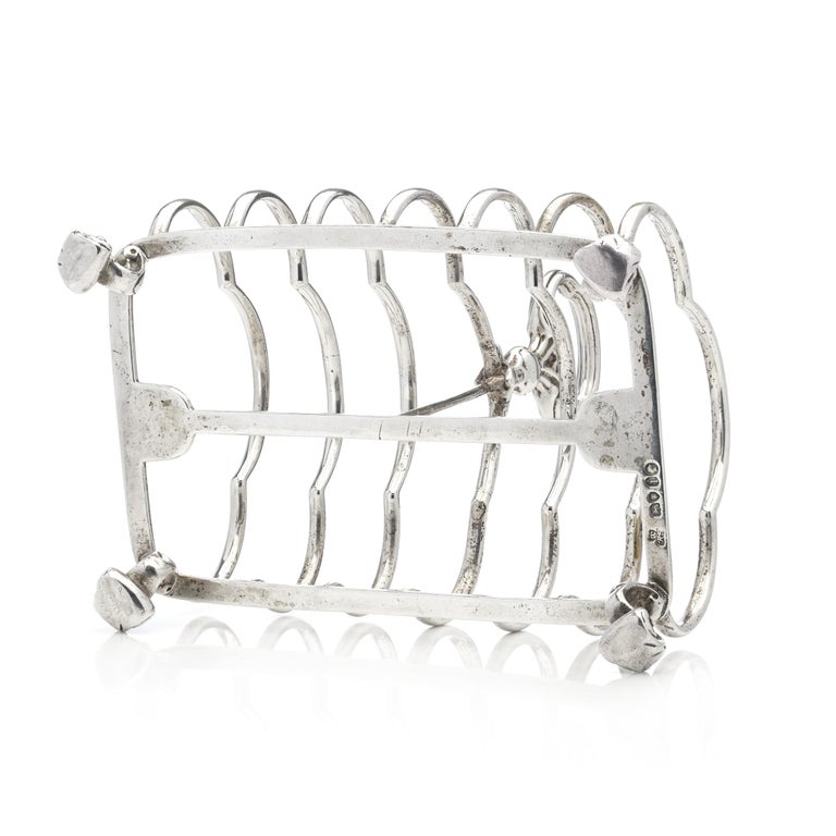 Antique Victorian Sterling 925 Silver 6 Division Toast Rack For Sale at ...