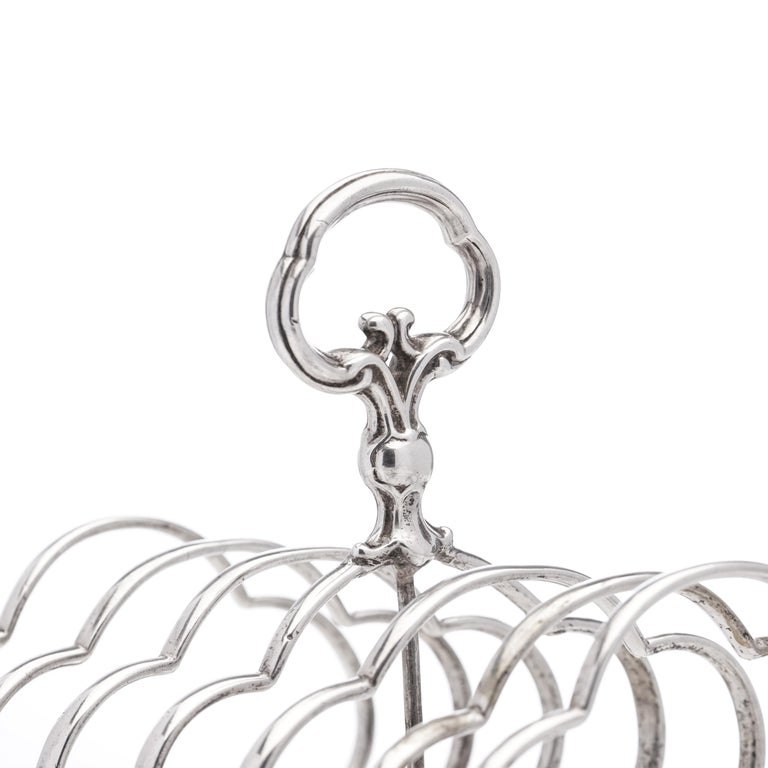 Antique Victorian Sterling 925 Silver 6 Division Toast Rack For Sale at ...