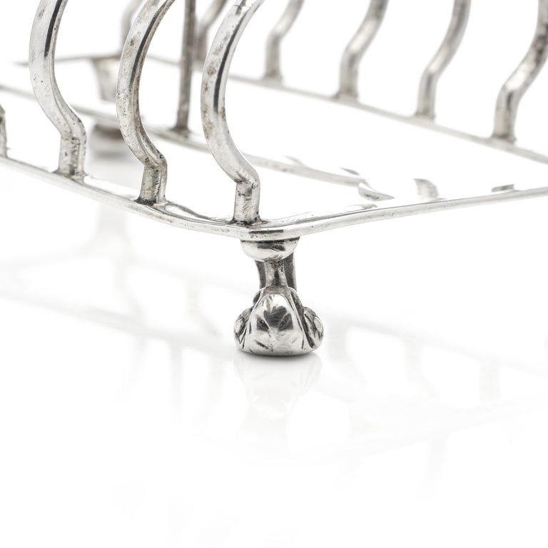 Antique Victorian Sterling 925 Silver 6 Division Toast Rack For Sale at ...