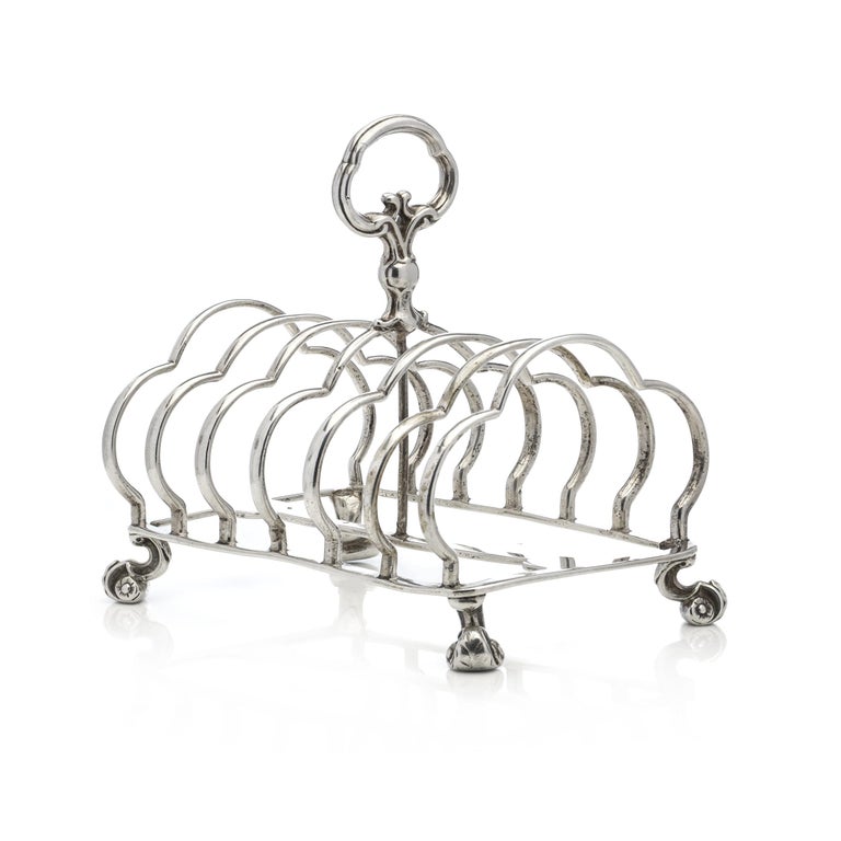 Antique Victorian Sterling 925 Silver 6 Division Toast Rack For Sale at ...