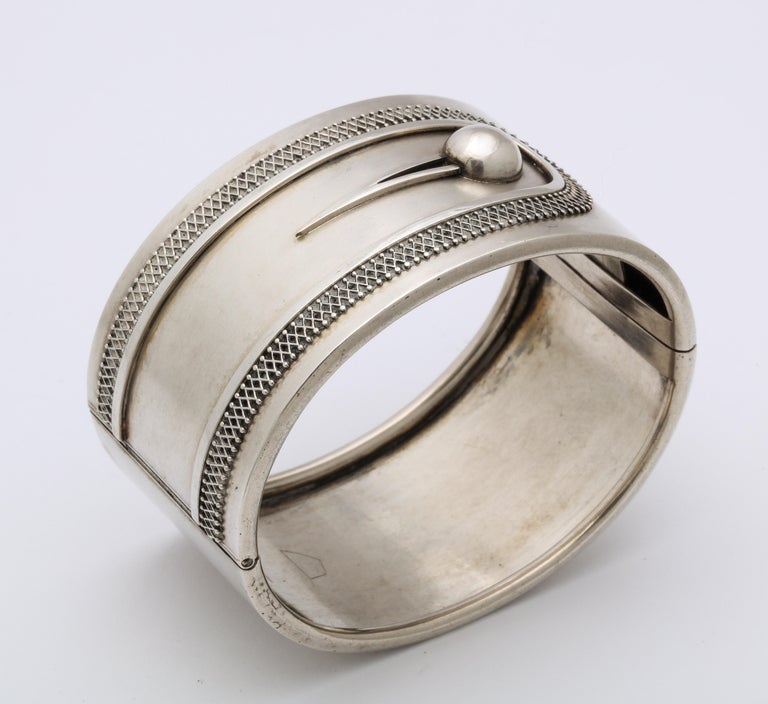 Antique Victorian Sterling Button Cuff Bracelet at 1stDibs