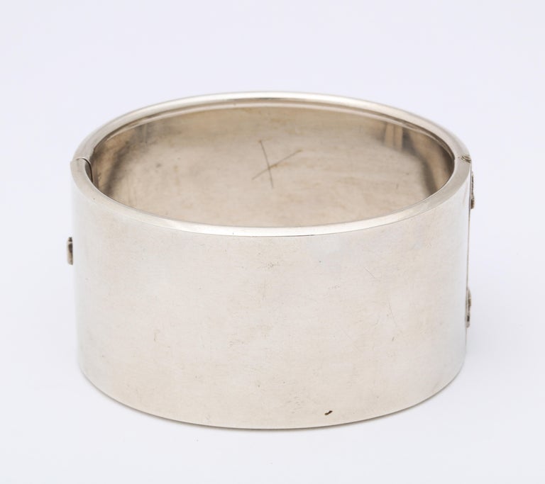 Antique Victorian Sterling Button Cuff Bracelet at 1stDibs