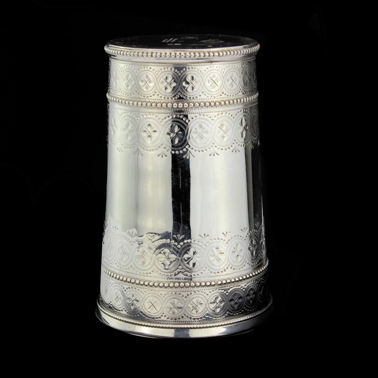 Antique Victorian Sterling Silver Beaker For Sale at 1stDibs