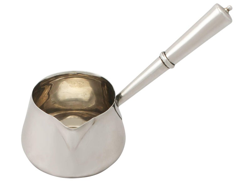 Antique Victorian Sterling Silver Brandy Pan 1862 For Sale at 1stDibs