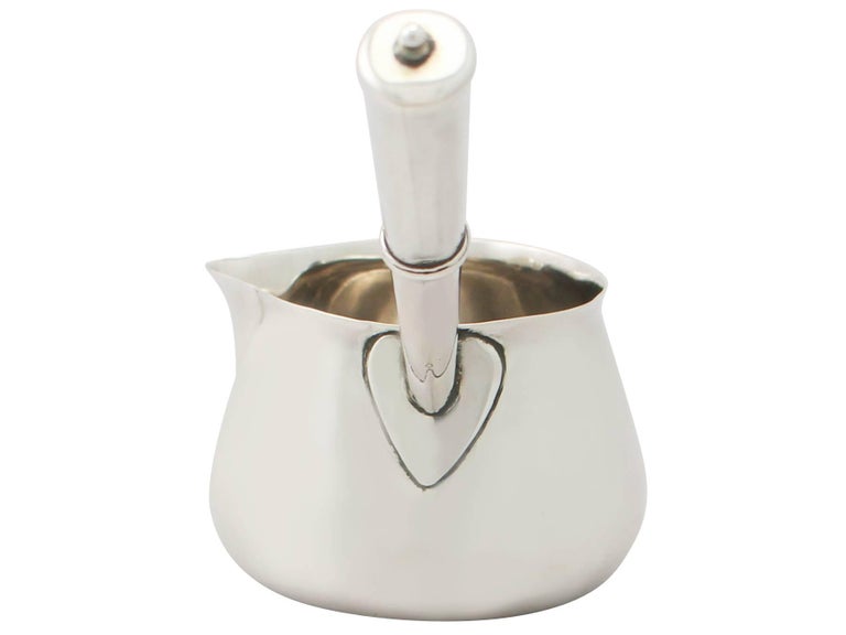 Antique Victorian Sterling Silver Brandy Pan 1862 For Sale at 1stDibs