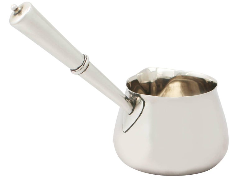 Antique Victorian Sterling Silver Brandy Pan 1862 For Sale at 1stDibs