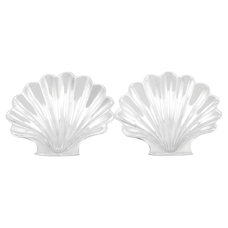 Antique Victorian Sterling Silver Butter Shells or Dishes For Sale at ...