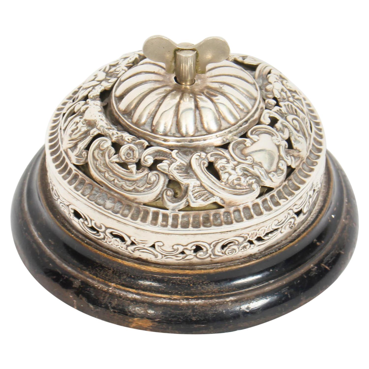 Antique Victorian Sterling Silver Call Desk Table Bell, W Comyns London ...