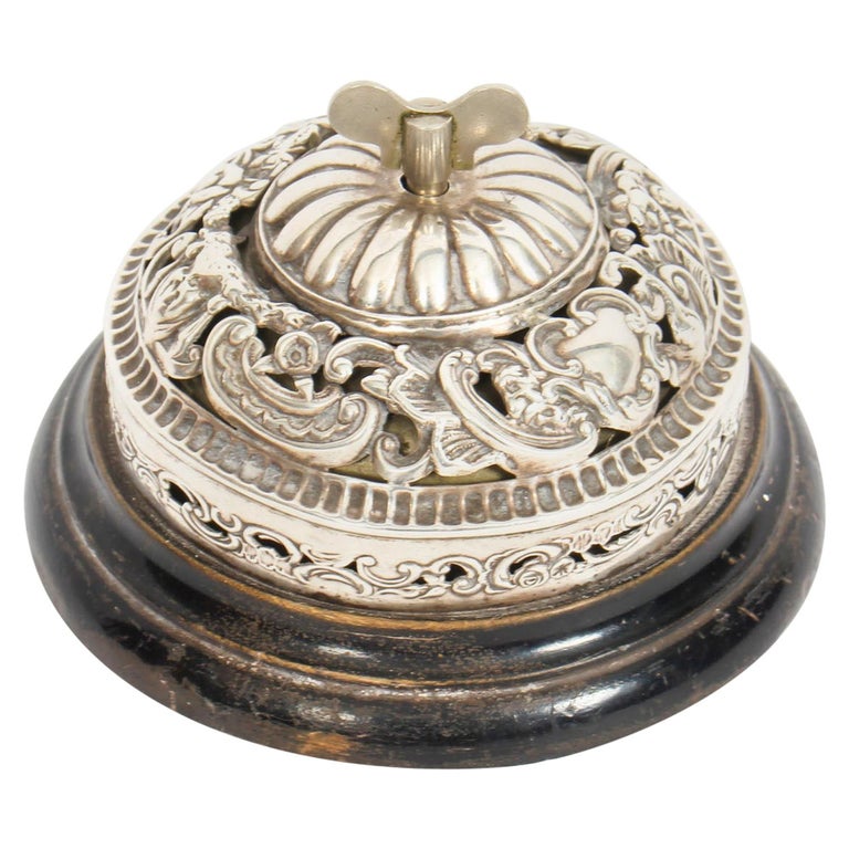 Antique Victorian Sterling Silver Call Desk Table Bell, W Comyns London ...
