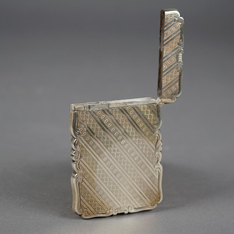 Antique Victorian Sterling Silver Calling Card Case circa 1890, 1.53 TO ...