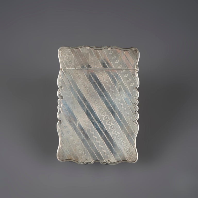 Antique Victorian Sterling Silver Calling Card Case circa 1890, 1.94 TO ...