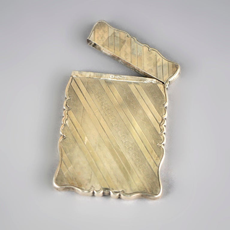Antique Victorian Sterling Silver Calling Card Case circa 1890, 1.94 TO ...
