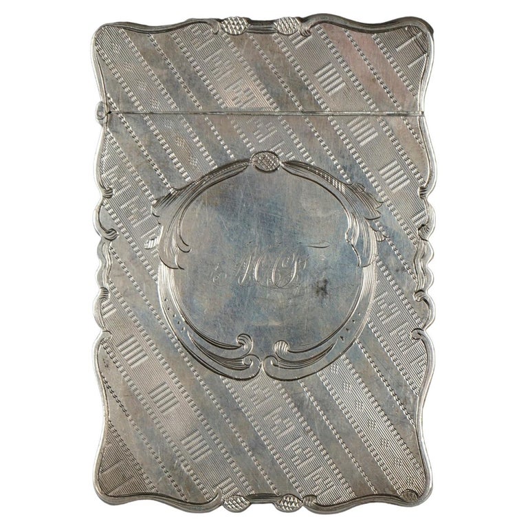 Antique Victorian Sterling Silver Calling Card Case circa 1890, 1.94 TO ...