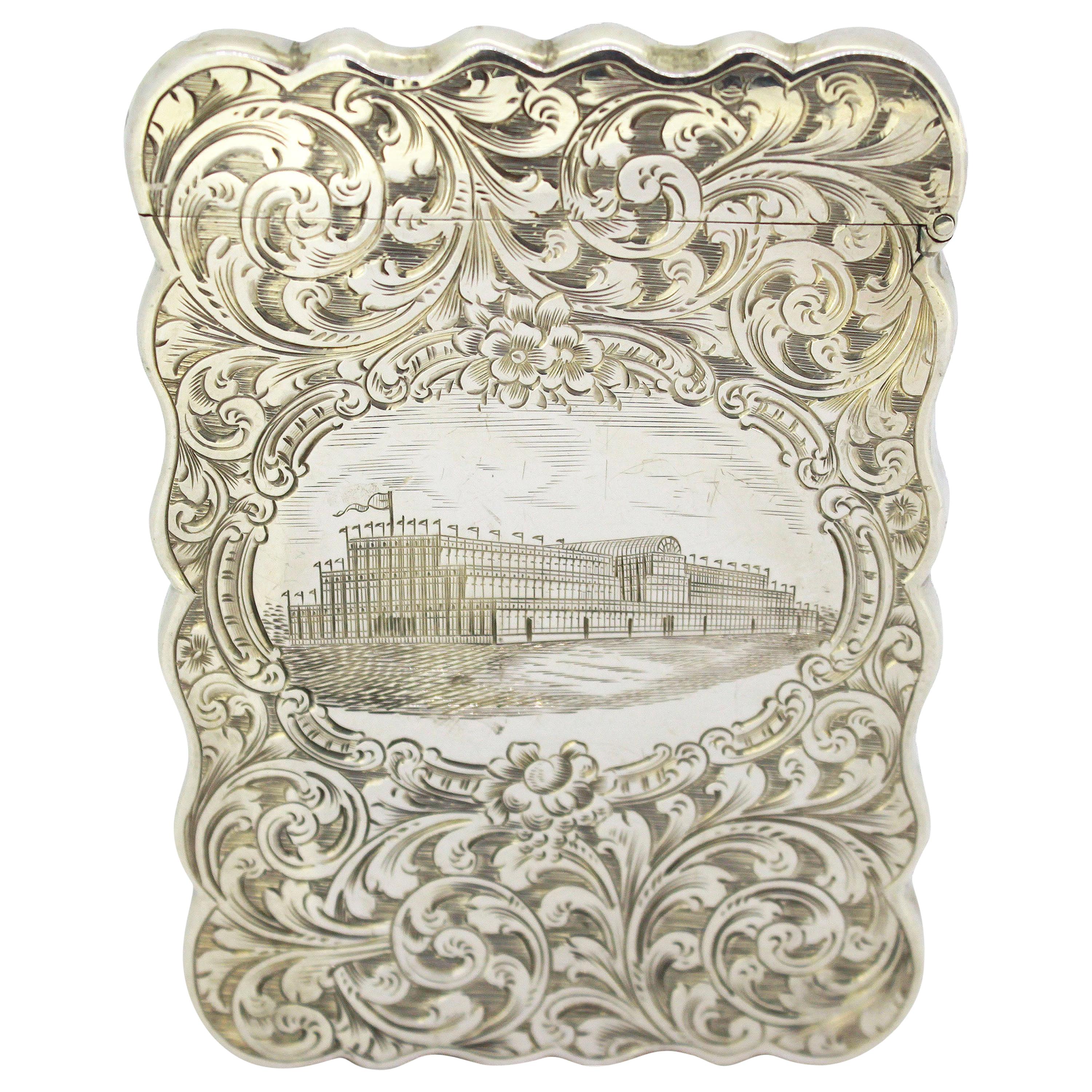 Aesthetic Gorham Sterling Silver Engraved Card Case 1875 For Sale at ...