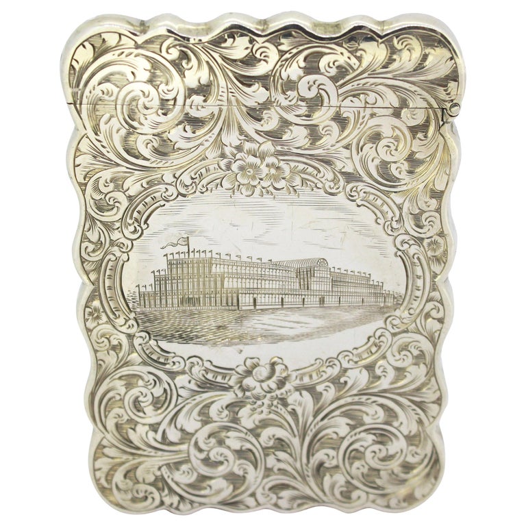 Antique Victorian Sterling Silver Card Case at 1stDibs