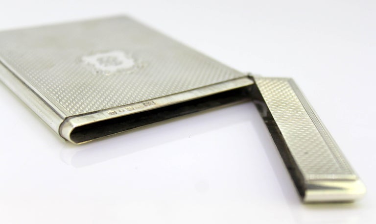 Antique Victorian Sterling Silver Card Case with Initials, 1857 For ...