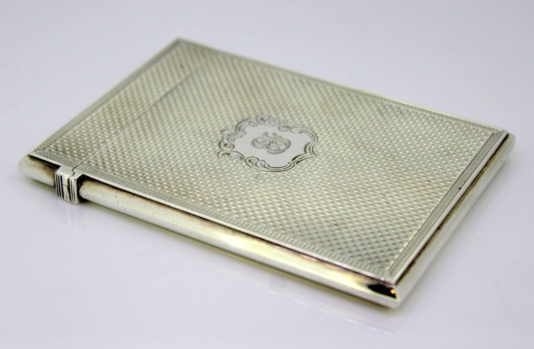 Antique Victorian Sterling Silver Card Case with Initials, 1857 For ...
