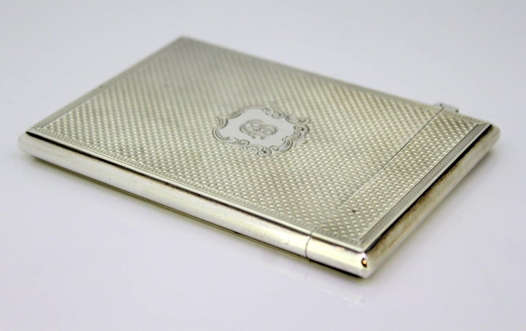 Antique Victorian Sterling Silver Card Case with Initials, 1857 For ...