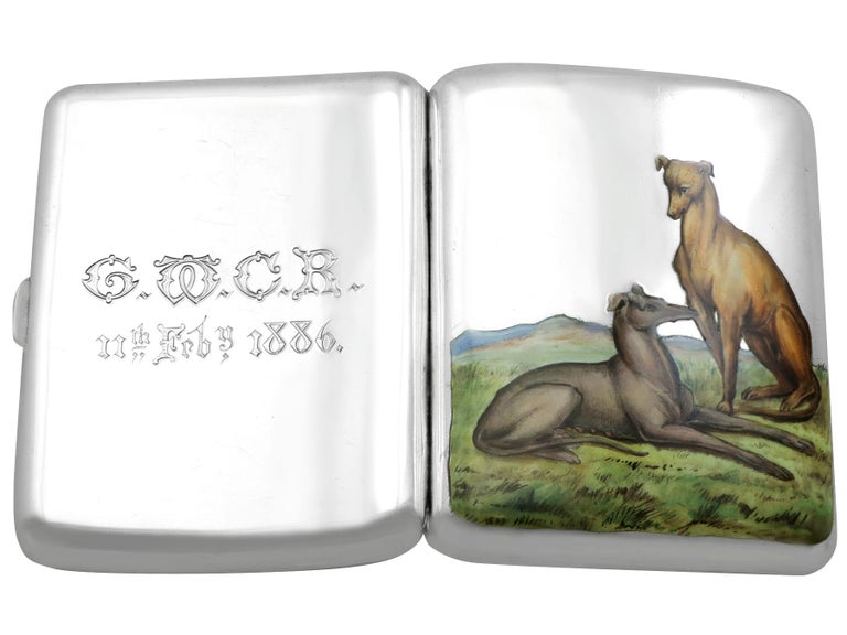 Antique Victorian Sterling Silver Cigarette Case For Sale at 1stDibs