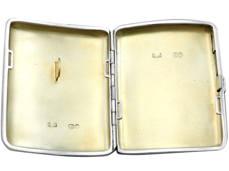 Antique Victorian Sterling Silver Cigarette Case For Sale at 1stDibs