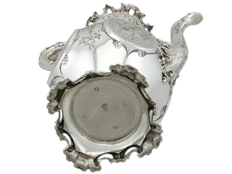 Antique Victorian Sterling Silver Coffee Pot at 1stDibs