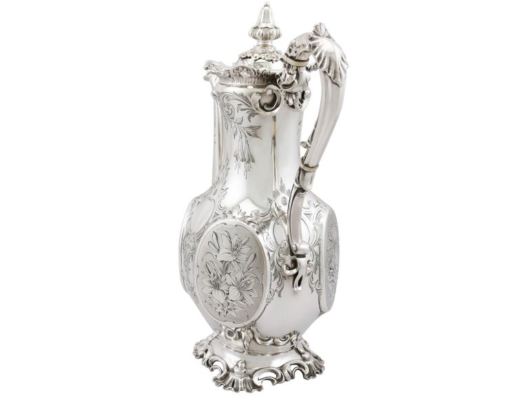 Antique Victorian Sterling Silver Coffee Pot at 1stDibs