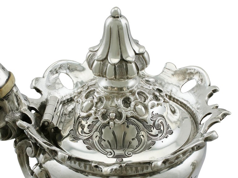 Antique Victorian Sterling Silver Coffee Pot at 1stDibs