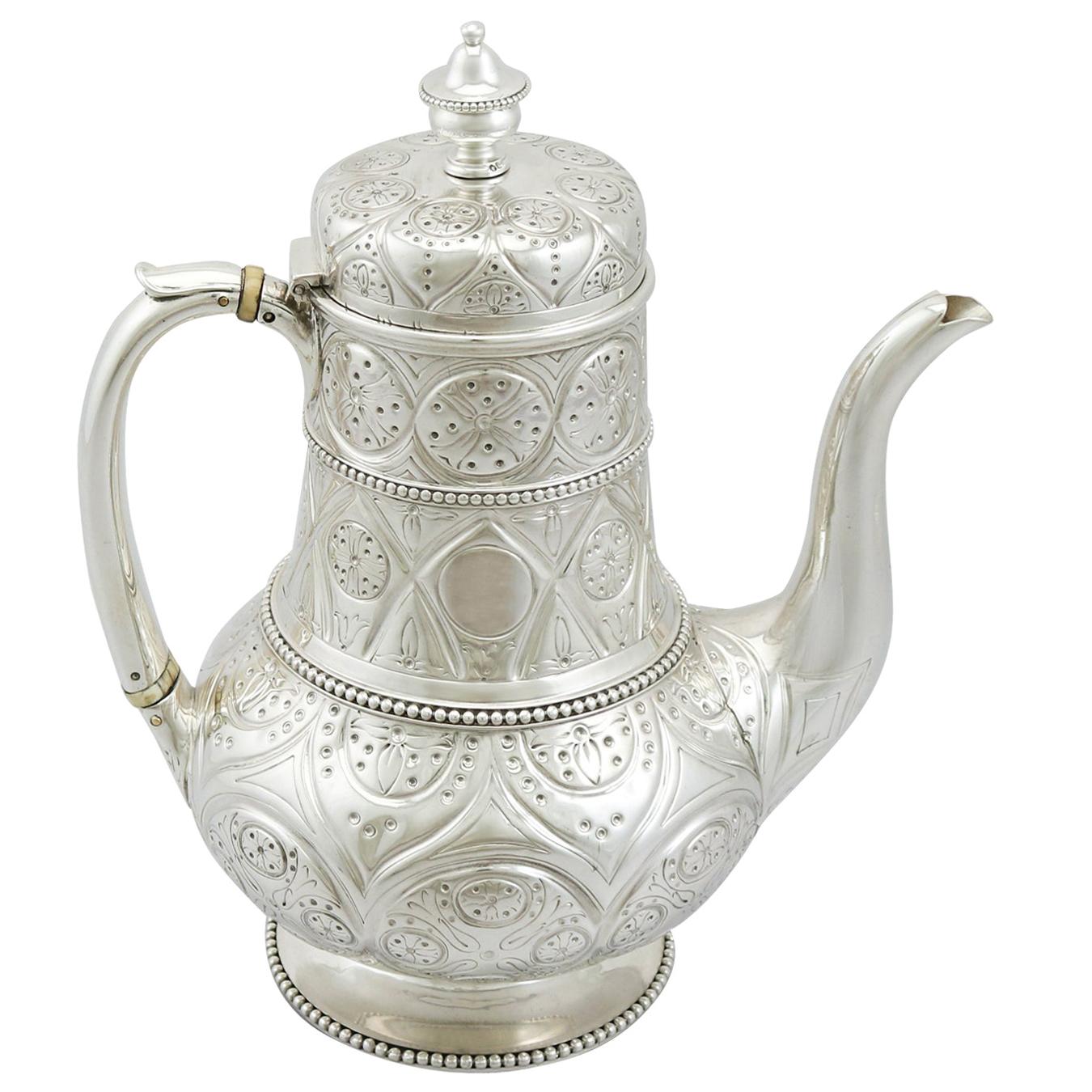 Victorian Sterling Silver Footed Tea Pot at 1stdibs