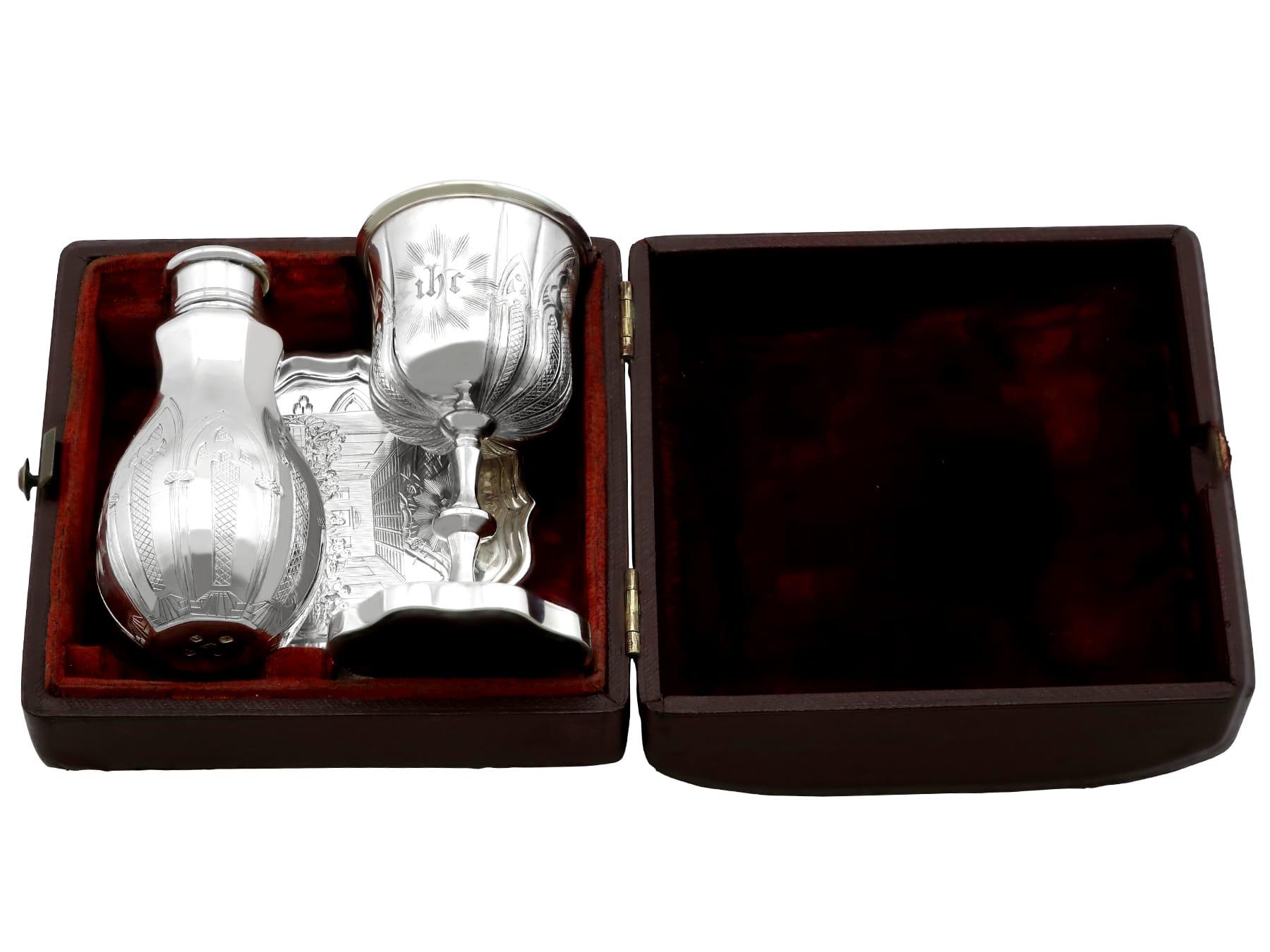 Antique Victorian Sterling Silver Communion Set at 1stDibs