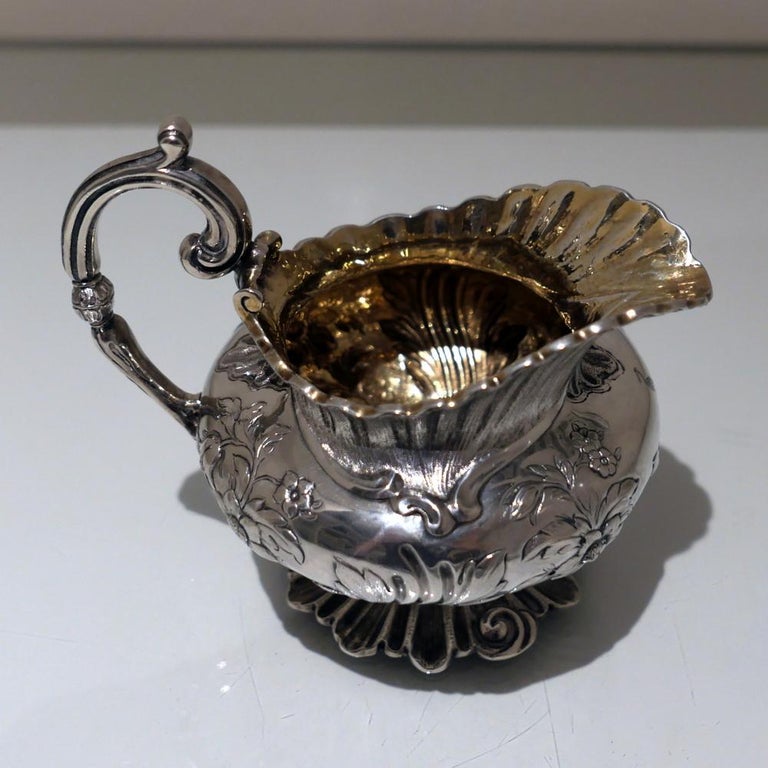 Antique Victorian Sterling Silver Cream Jug London 1839 John Figg For ...