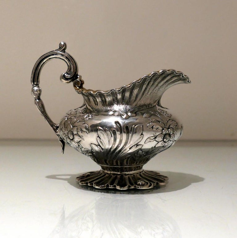 Antique Victorian Sterling Silver Cream Jug London 1839 John Figg For ...