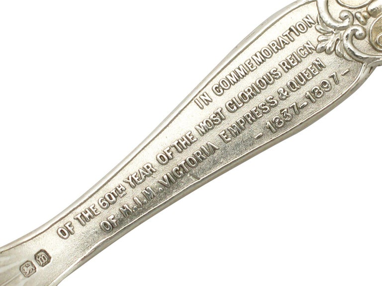 Antique Victorian Sterling Silver Diamond Jubilee Commemorative Spoon ...