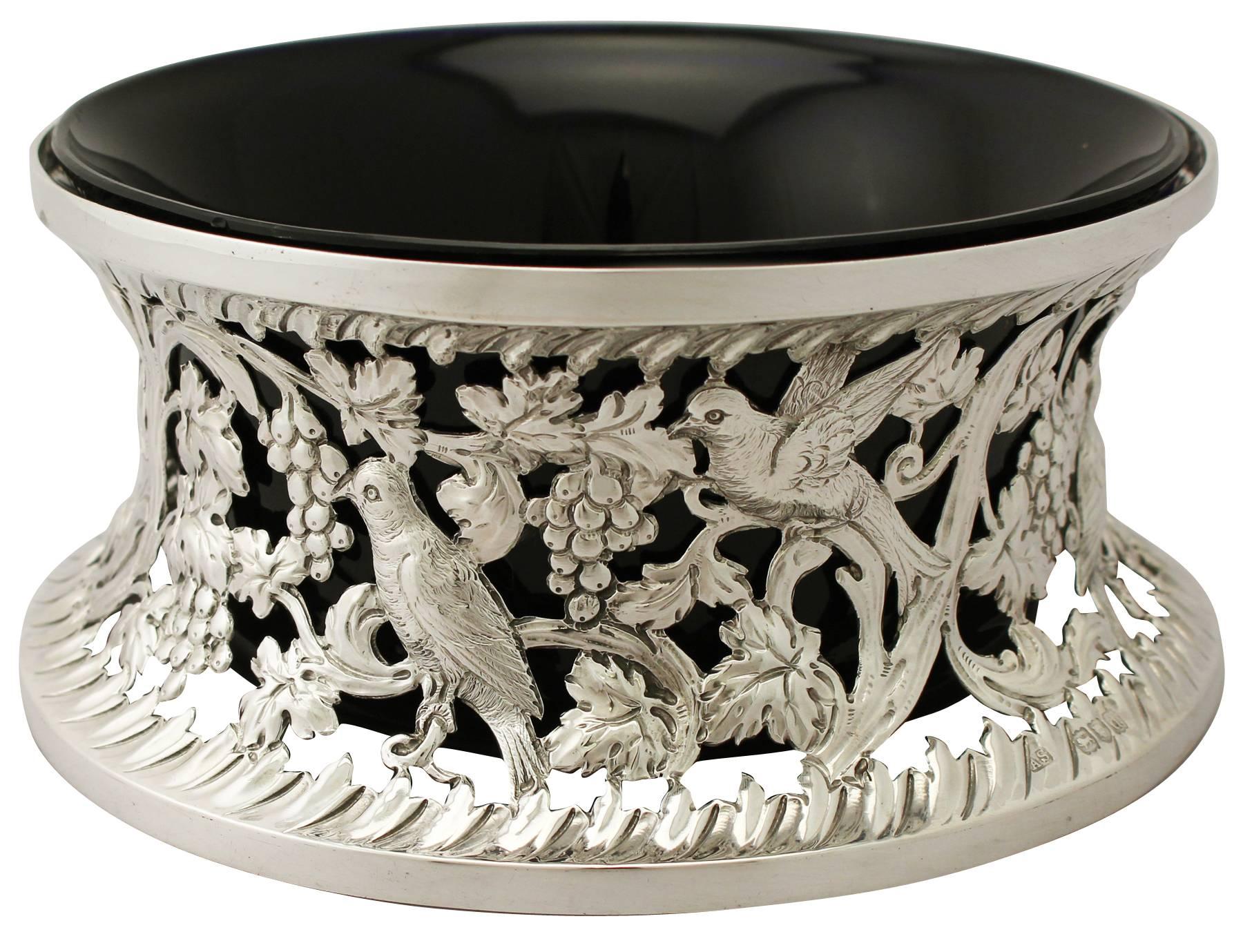 Antique Victorian Sterling Silver Dish Ring at 1stDibs