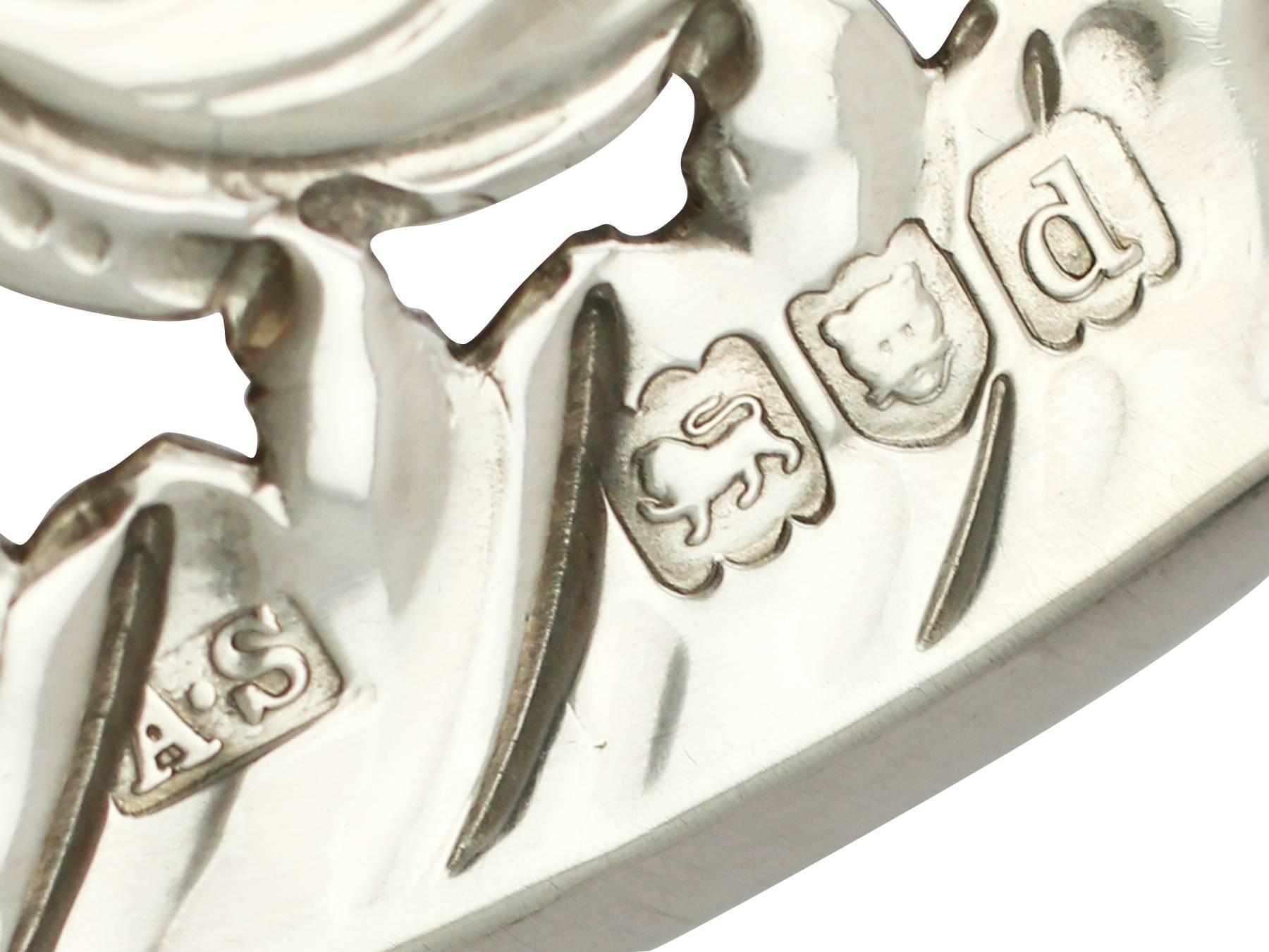 Antique Victorian Sterling Silver Dish Ring at 1stDibs