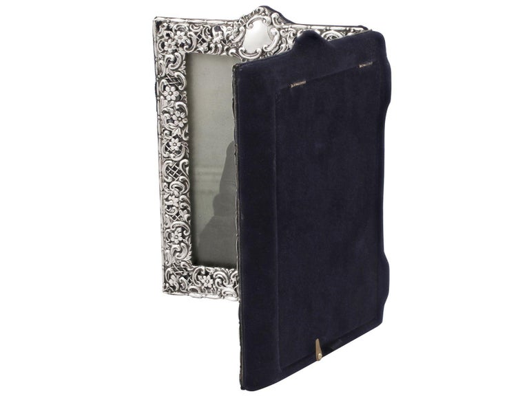 Antique Victorian Sterling Silver Double Photograph Frame, 1895 at 1stDibs