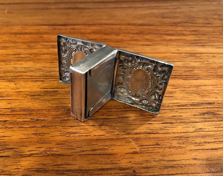 Antique Victorian Sterling Silver Double Sided Stamp Box by Whiting Mfg ...