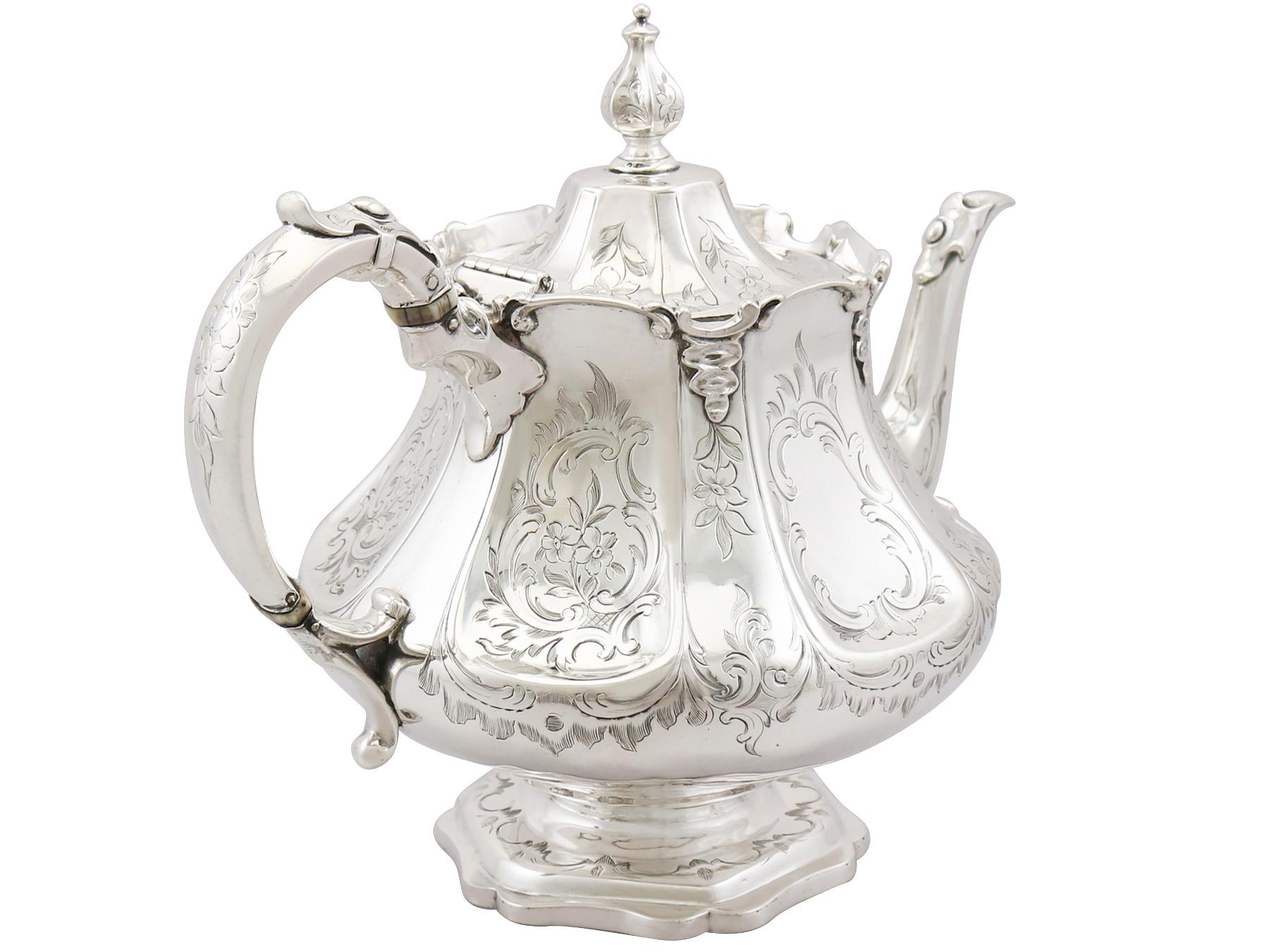 Antique Victorian Sterling Silver Four-Piece Tea and Coffee Service ...