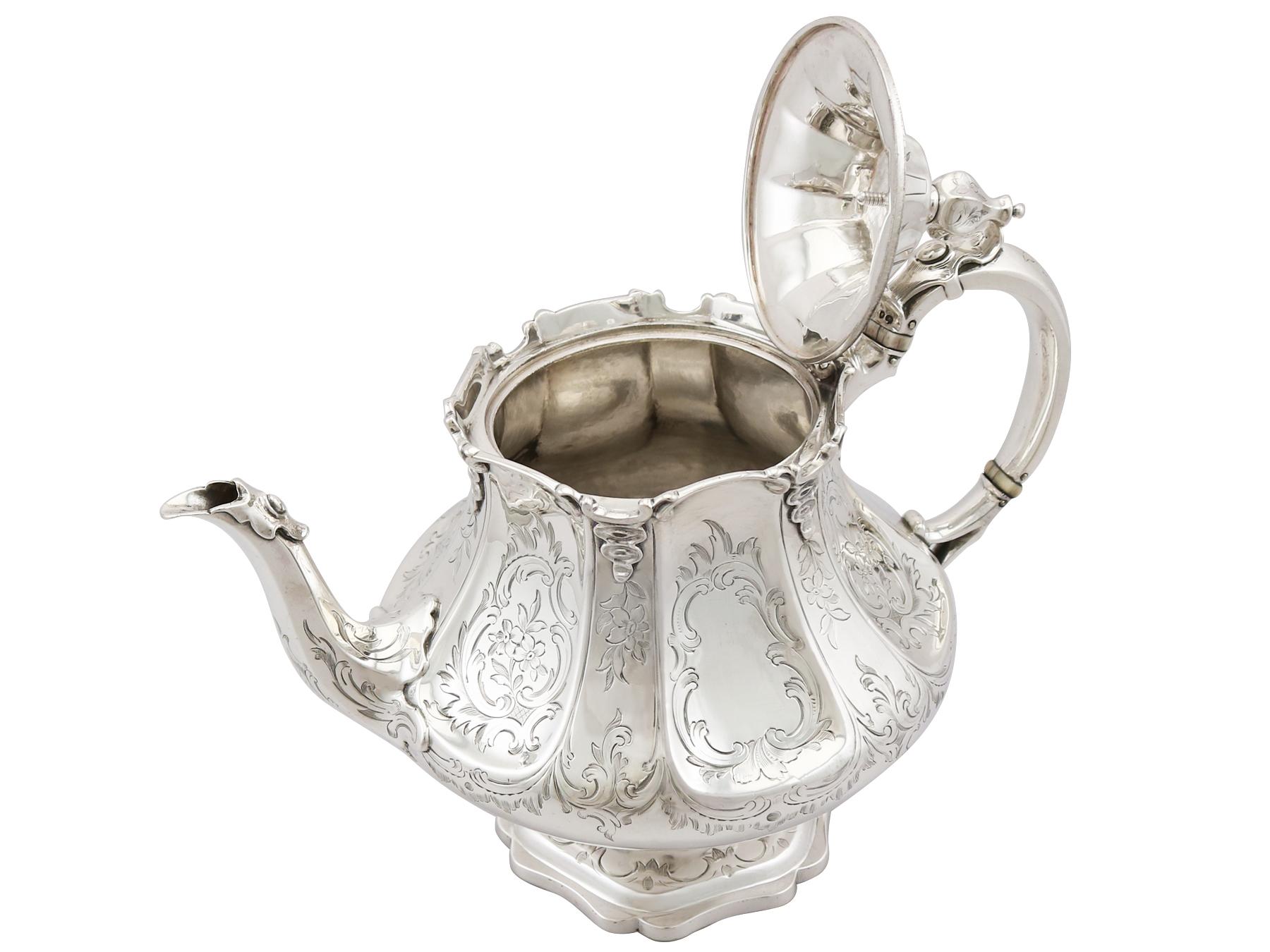Antique Victorian Sterling Silver Four-Piece Tea and Coffee Service ...