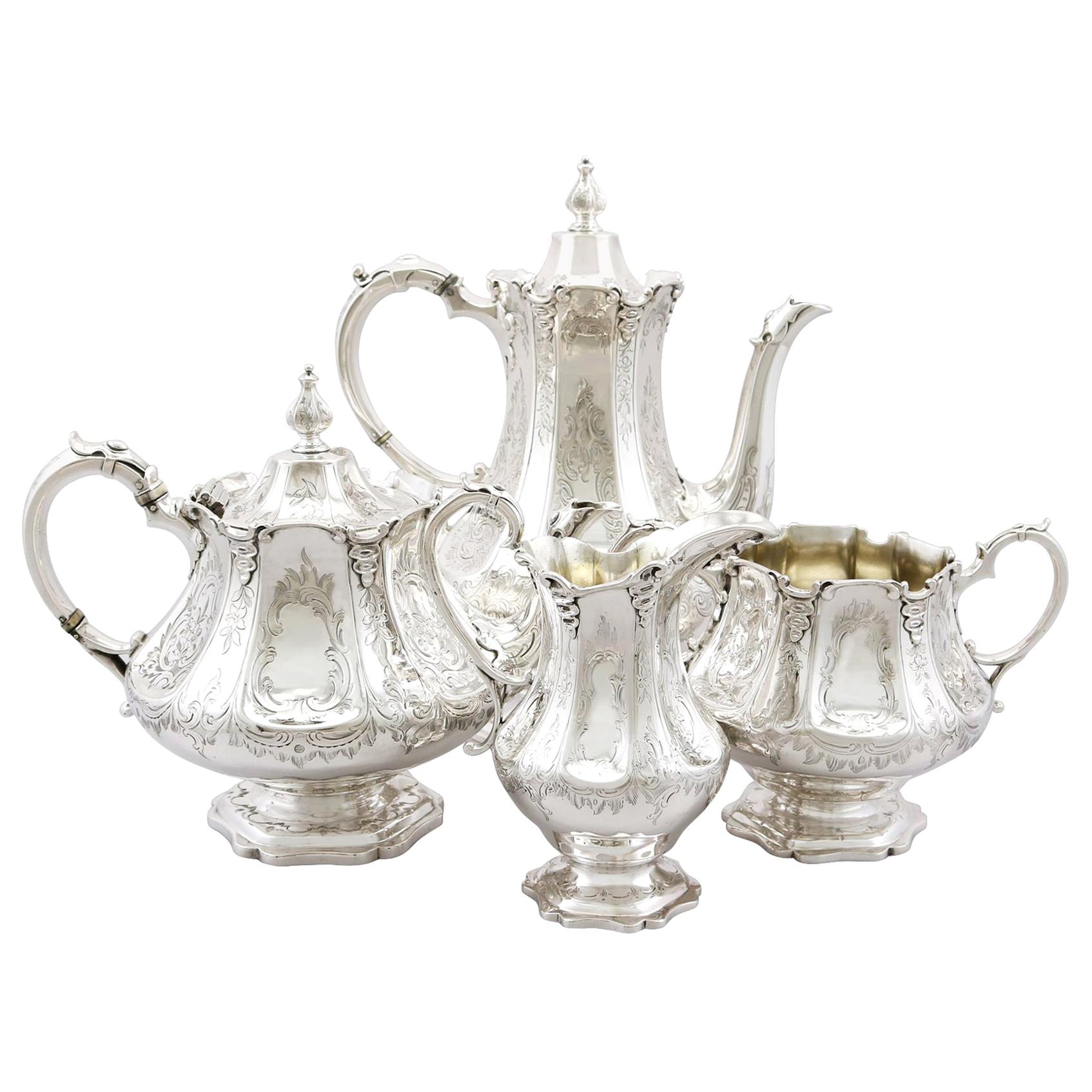 Antique Victorian Sterling Silver Four-Piece Tea and Coffee Service ...
