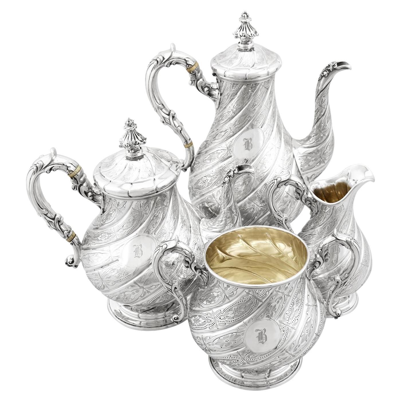 Antique Victorian Sterling Silver Four-Piece Tea and Coffee Service at ...
